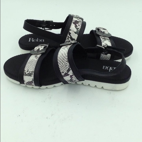 Reba | Shoes | Reba Nallie Snake Skin Flat Sandals | Poshmark
